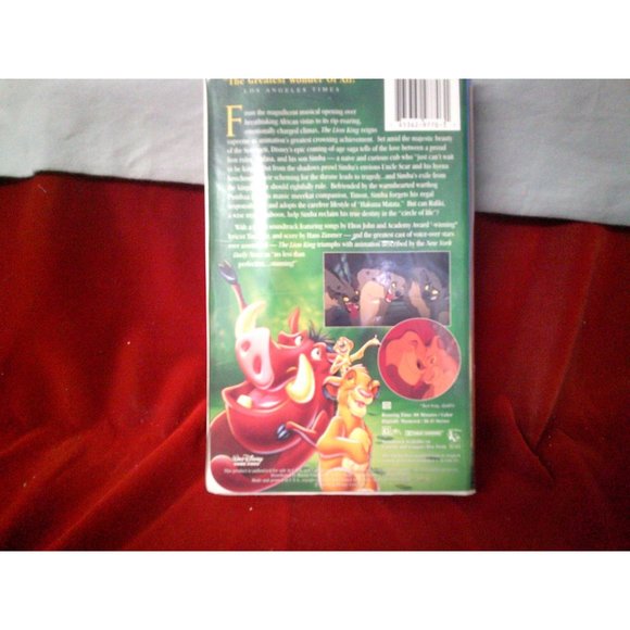 Media | Disney The Lion King Simba Nala Pumba Timon Vhs Tape Movie ...